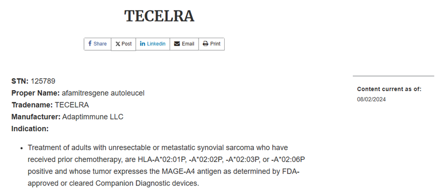 全球首款TCR-T疗法Tecelra上市，临床试验效果显著 - 知乎