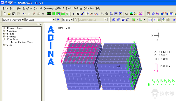 ADINA当中glue mesh的应用技巧 - 知乎
