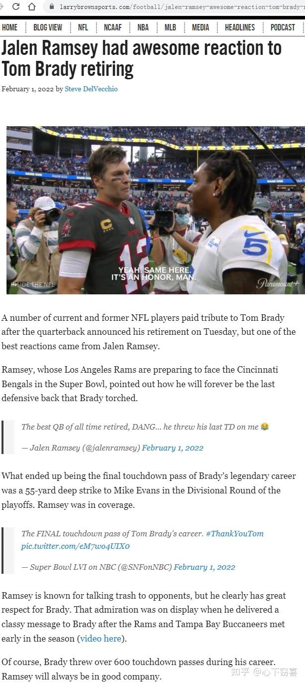 Tom Brady，NFL的GOAT！ - 知乎