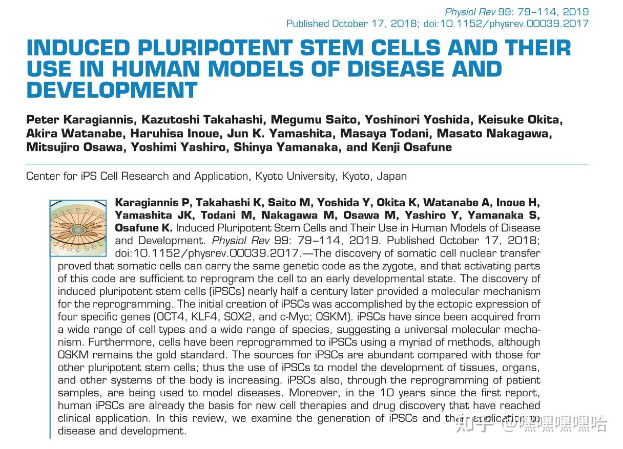 iPSC 综述 | Induced Pluripotent Stem Cells and Their Use in Human Models ...
