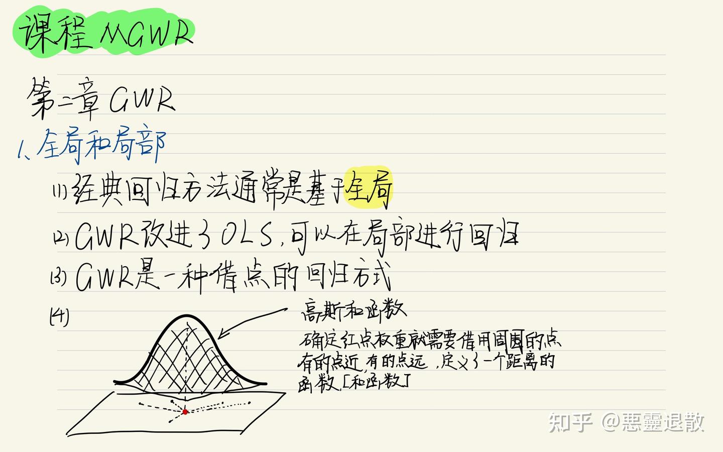 （学习笔记）浅学MGWR、GWR - 知乎