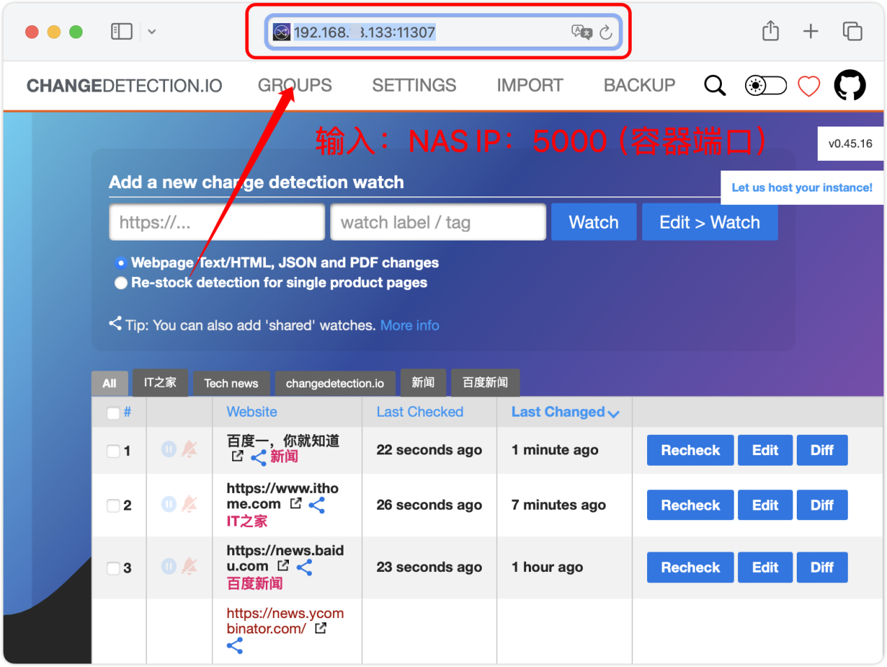 Docker教程：14.5K Star开源页面差异化检测、补货监控工具—— Changedetection.io - 知乎