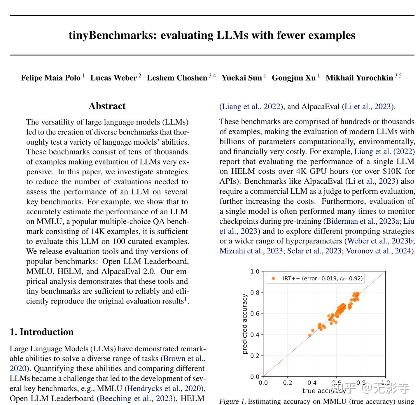 tinyBenchmarks: 利用更少示例评估LLMs - 知乎