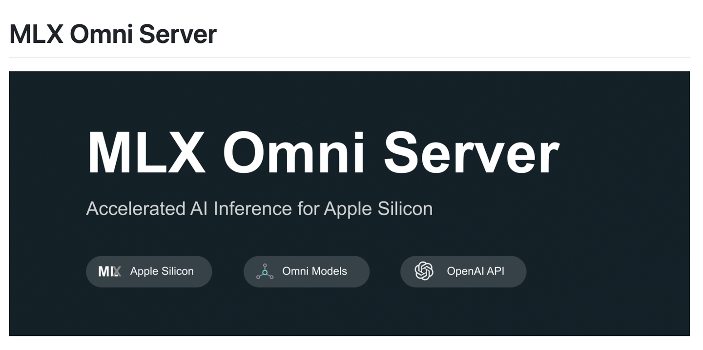 本地 AI 推理神器：MLX Omni Server 带你解锁 Apple Silicon 的终极潜力 - 知乎