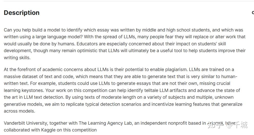 kaggle竞赛LLM - Detect AI Generated Text比赛 银牌铜牌方案 - 知乎