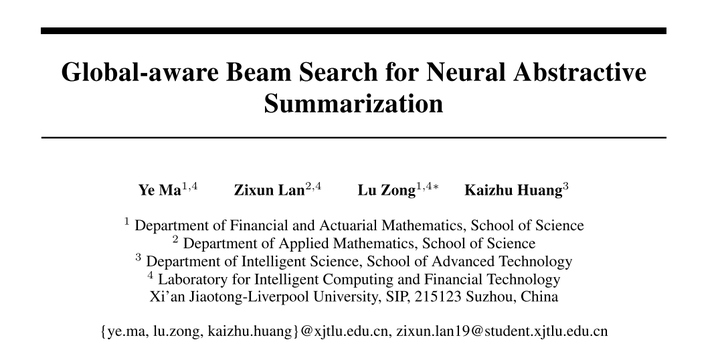Global-aware Beam Search for Neural Abstractive Summarization - 知乎
