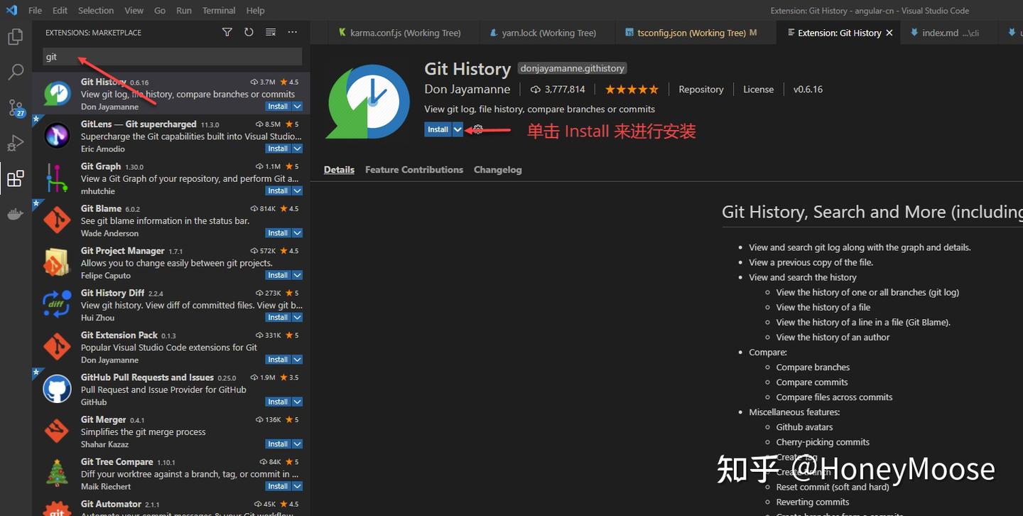 Visual Studio Code 插件之 - Git History - 知乎