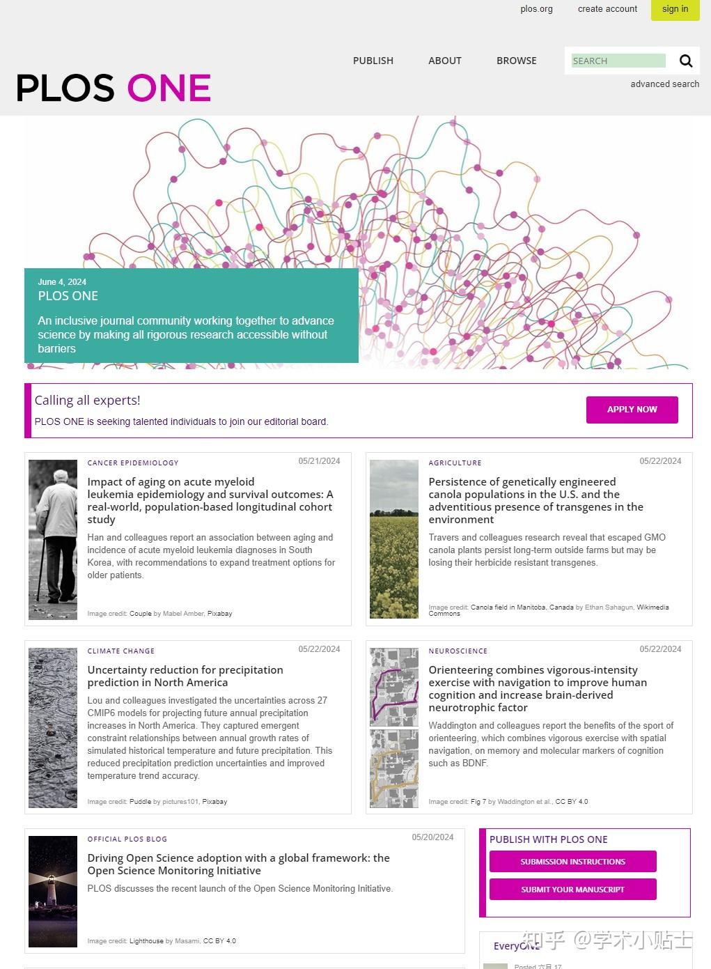 四大水刊《PLoS One》也升一区了！发文量依旧爆炸！ - 知乎