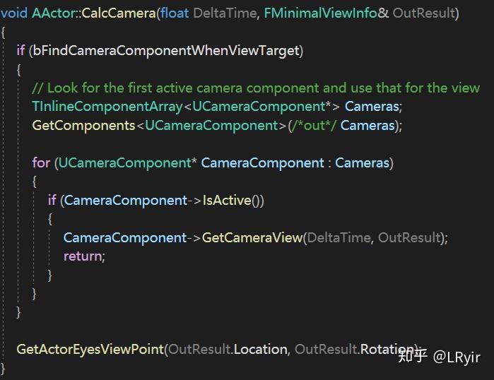 UE4 里的 Camera 系统 - 知乎