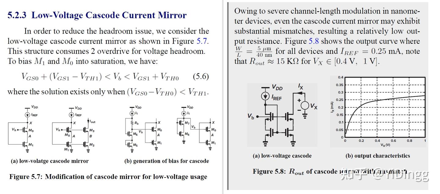 低压共源共栅电流镜的偏置结构考量——如何产生偏置电压 (Biasing Circuits for Low-Voltage Cascode Current Mirror) - 知乎