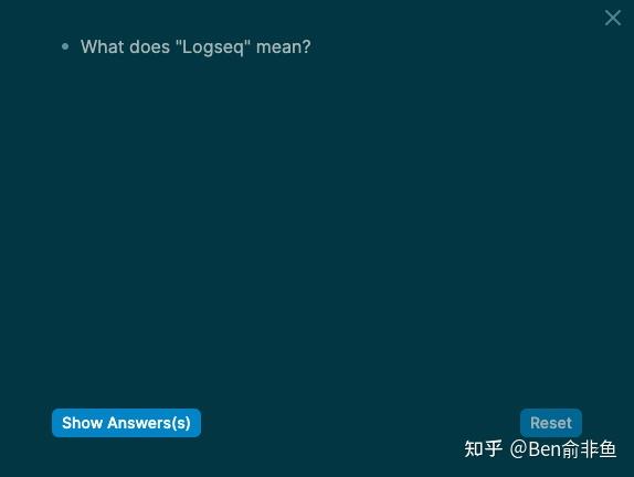 logseq「闪卡」功能介绍 - 知乎
