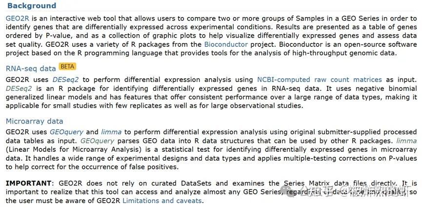 GEO数据库中没有GEO2R分析如何找到数据集的差异表达基因？ - 知乎
