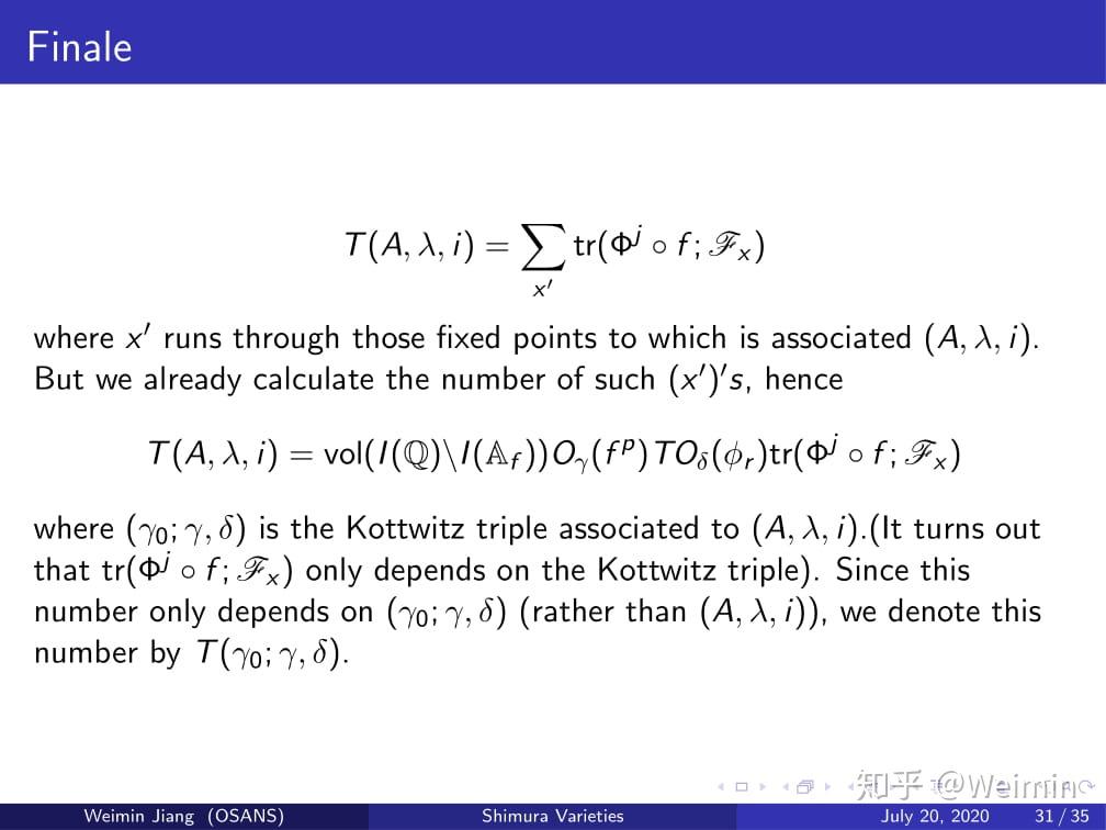 Shimura Varieties and Langlands-Kottwitz method - 知乎