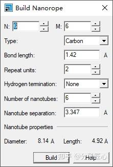 第十章第五小节：Materials Studio（MS）软件 纳米结构构建器（Nanostructure Builder）碳纳米管 纳米簇 - 知乎