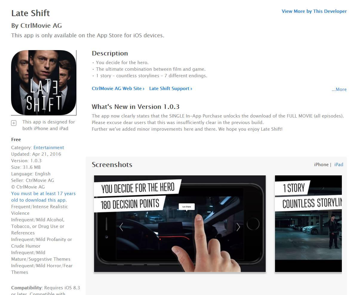 如何评价 Steam 上的 Late Shift 游戏? - 知乎