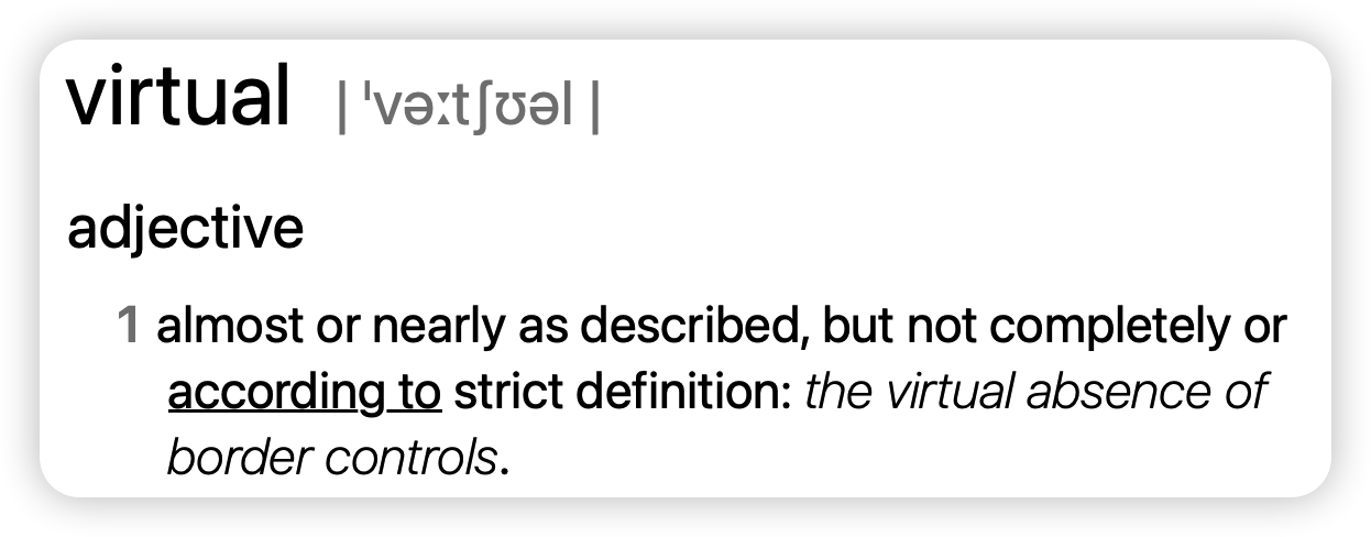 为什么virtual有「虚拟的」和「实质的」两个相反的含义？ - 知乎