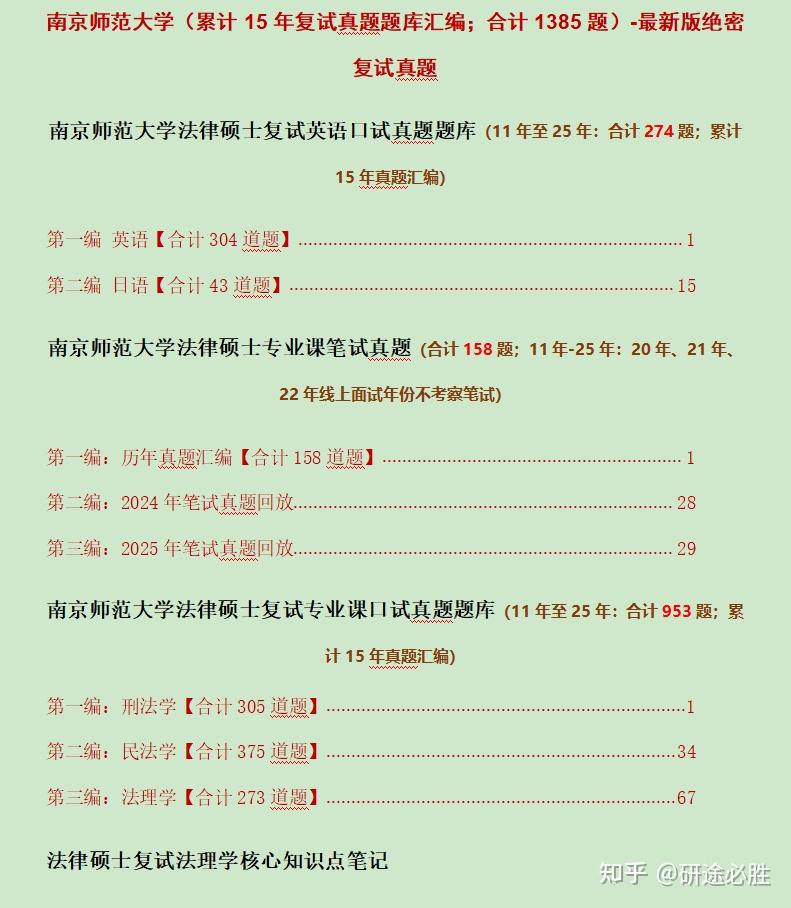 211：南京师范大学法硕复试真题1382题/法律硕士复试真题反馈 - 知乎