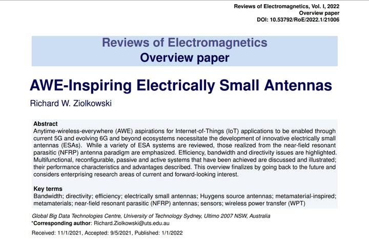 好文推荐：电小天线综述-Richard W. Ziolkowski - 知乎