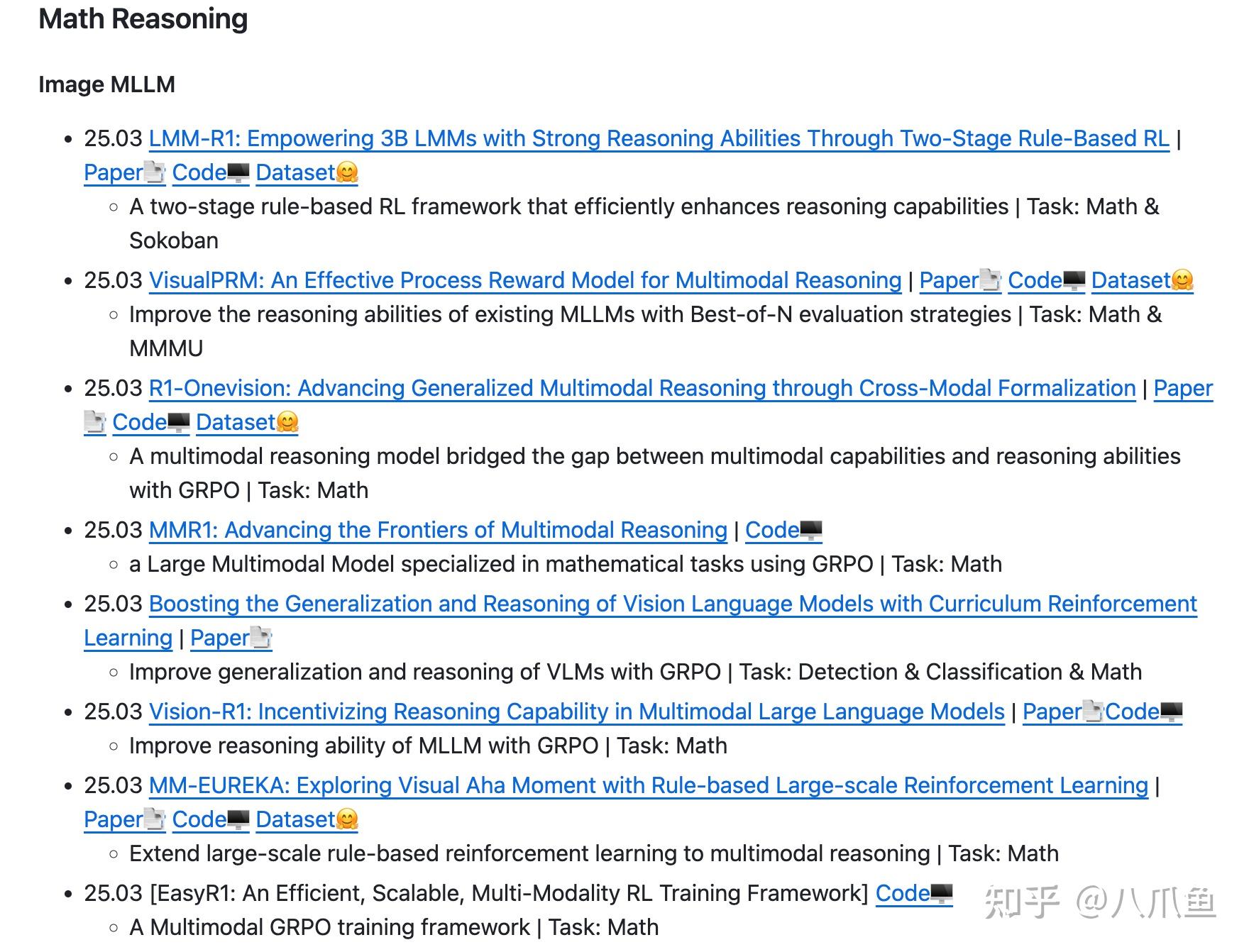 Awesome-MLLM-Reasoning-Collection - 知乎