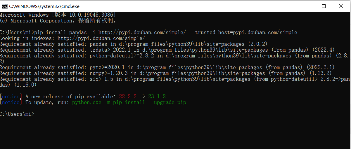 安装pandas一直显示请检查url什么意思? - 知乎