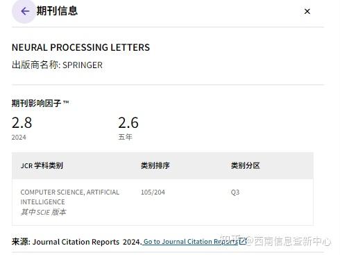 NEURAL PROCESSING LETTERS期刊怎么样? - 知乎
