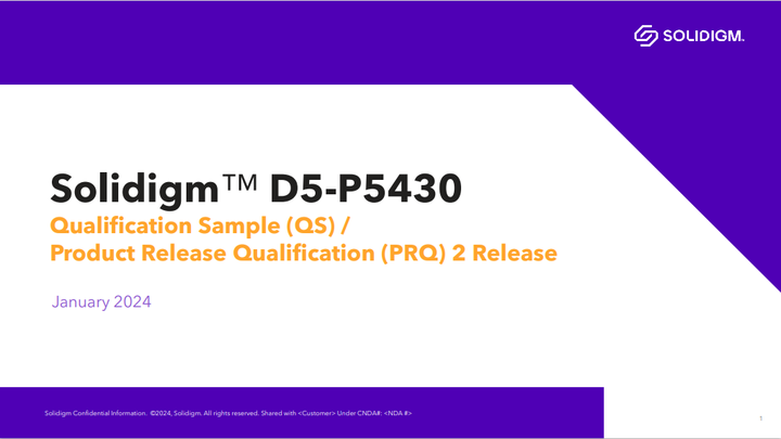 全新科技力作！新品亮相 SOLIDIGM P5430 首批测样资源火热来袭！ - 知乎