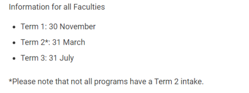 24fall提醒 |澳洲“八大”DDL汇总，注意！这些院校即将截止 - 知乎