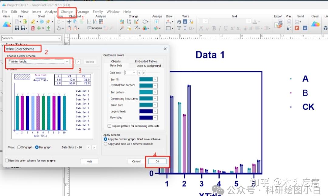 手把手教你用GraphPad Prism作图篇1——带散点的分组柱状图 - 知乎