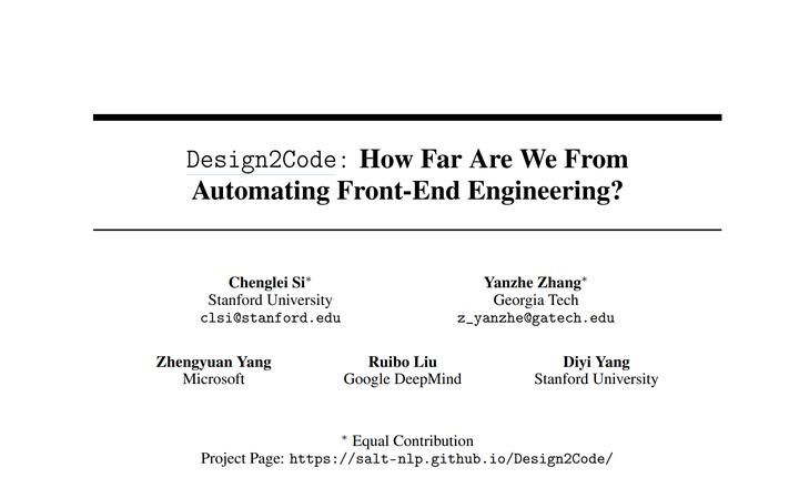 【LLM】Design2Code：离自动化前端还有多远? - 知乎