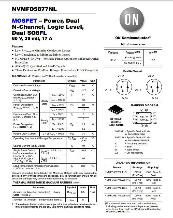 mosfet-p-n-mosfe-nvmfd5877nlt3g