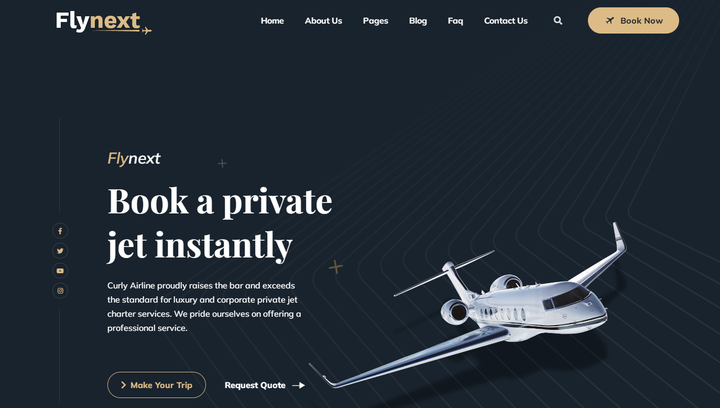 私人航空公司飞机租赁HTML模板 - Flynext - 知乎