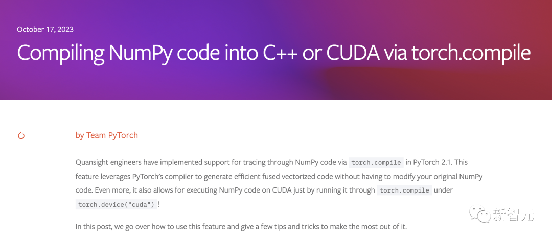 PyTorch大更新，编译代码速度暴增35倍！视觉模型一键部署，头显Quest 3可用 - 知乎