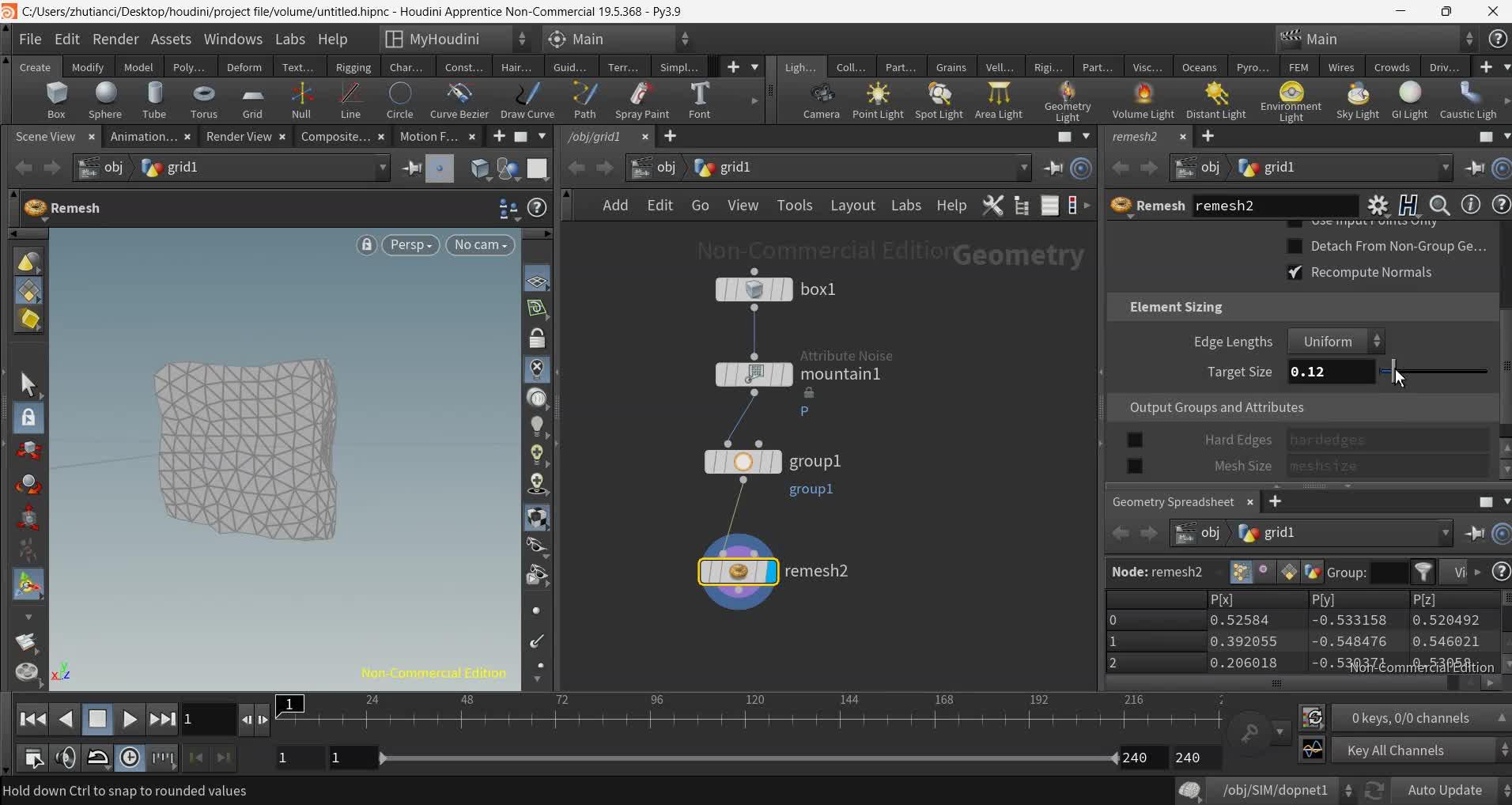 [Houdini][SOP]remesh节点 - 知乎