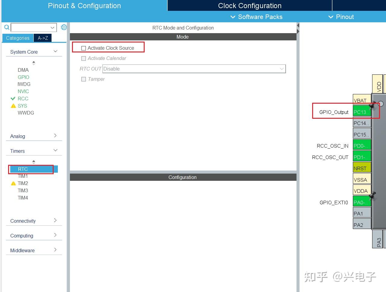 STM32F1使用RTC后PC13引脚不受控的解决方法 - 知乎