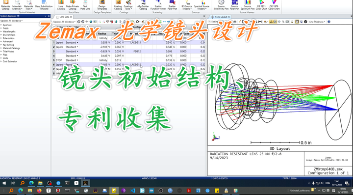 Zemax 光学镜头设计 镜头初始结构、专利收集方法汇总 - 知乎