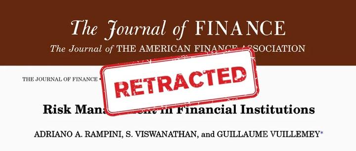 罕见！金融学顶刊《Journal of Finance》首次撤回论文！曾获杰出论文奖 - 知乎