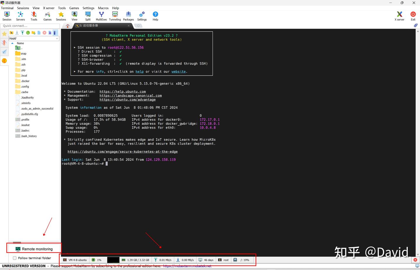 MobaXterm监控服务器的资源(CPU、RAM、Network、disk) 使用情况 - 知乎