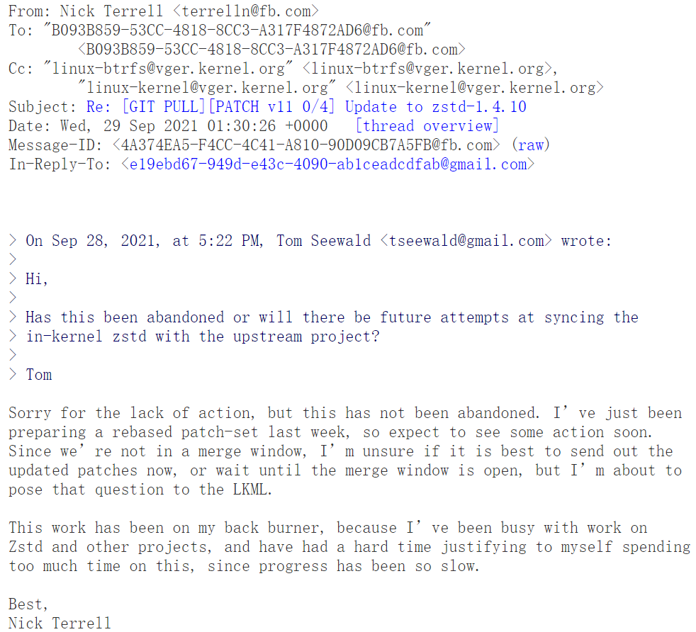 Linux 内核即将用上最新的 Zstd 实现 - 知乎