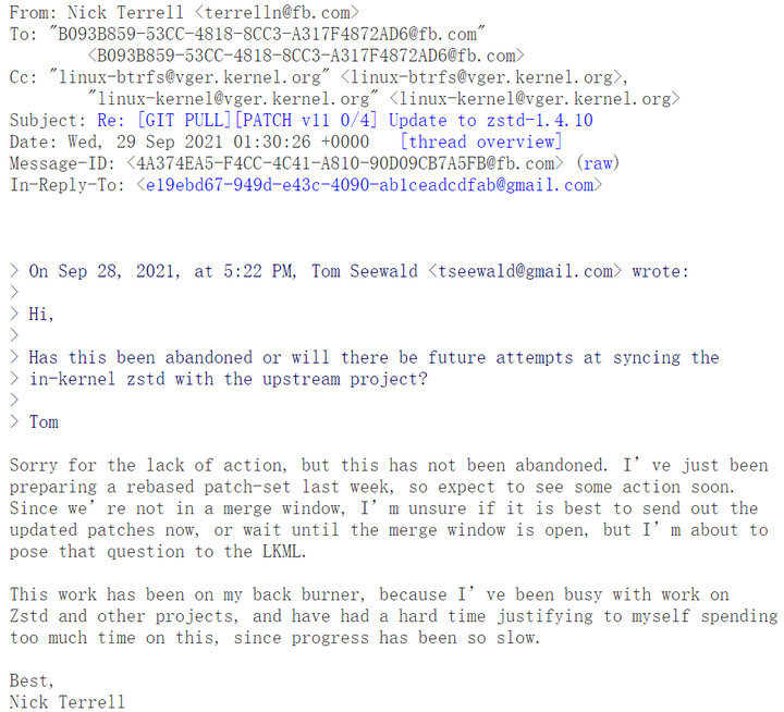 Linux 内核即将用上最新的 Zstd 实现 - 知乎