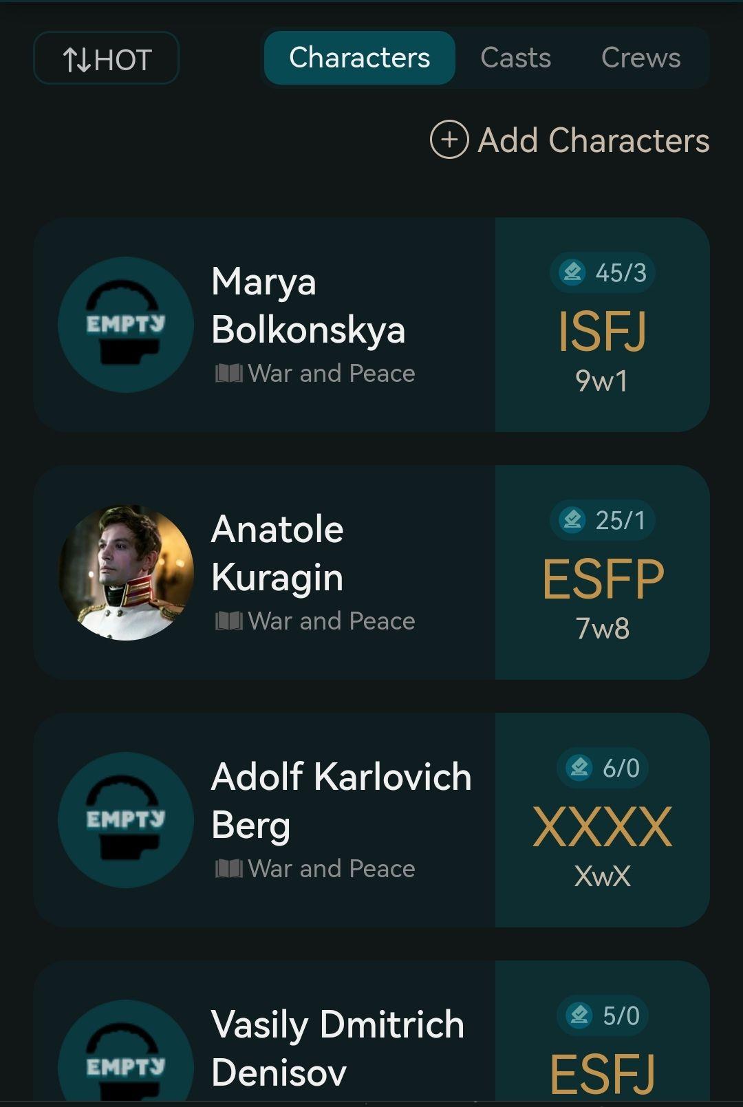 《战争与和平》中主要人物MBTI类型是什么？ - 知乎