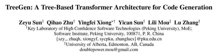 TreeGen: A Tree-Based Transformer Architecture for Code Generation - 知乎