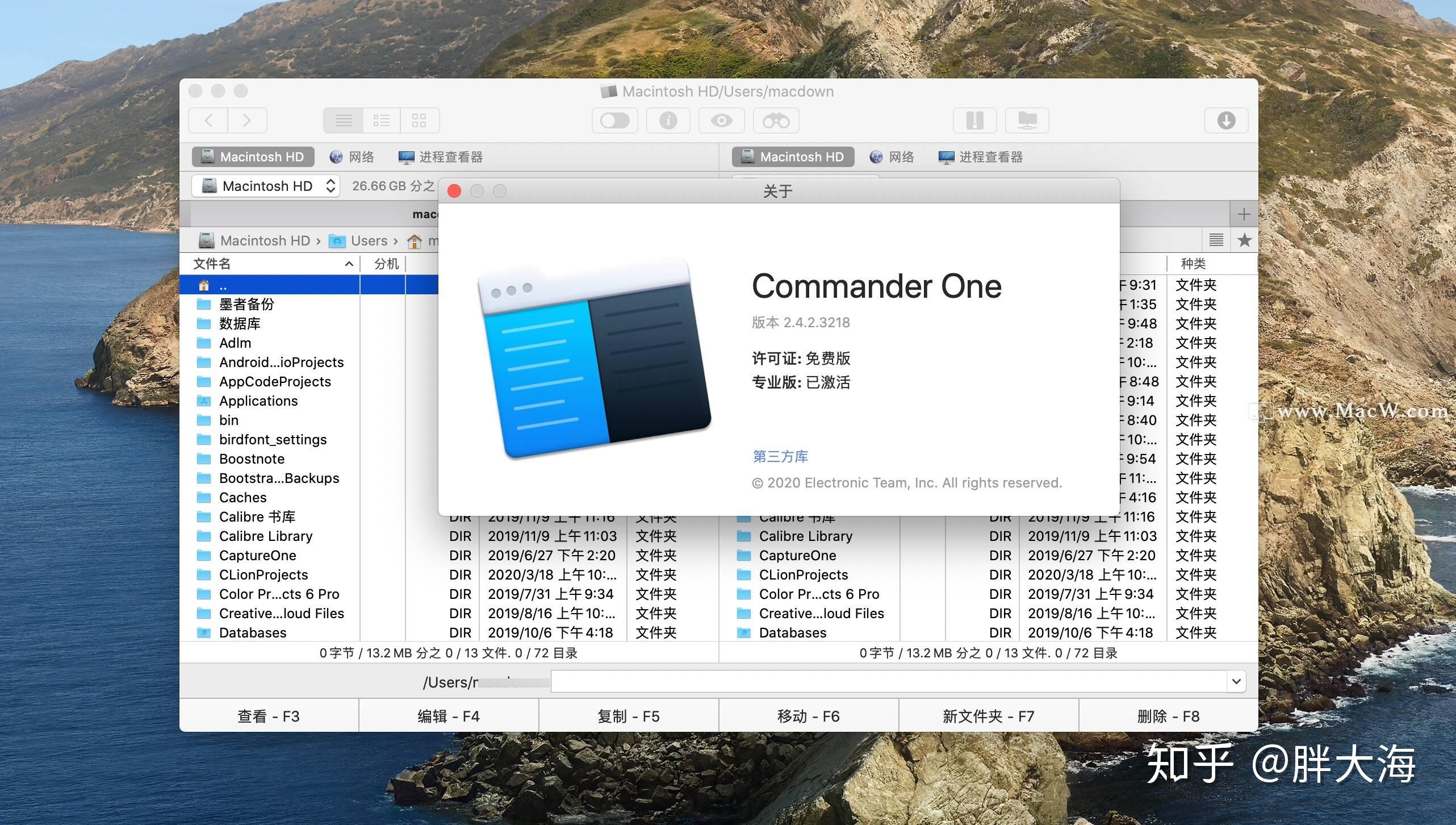 双窗口文件管理器：Commander One Pro for Mac - 知乎