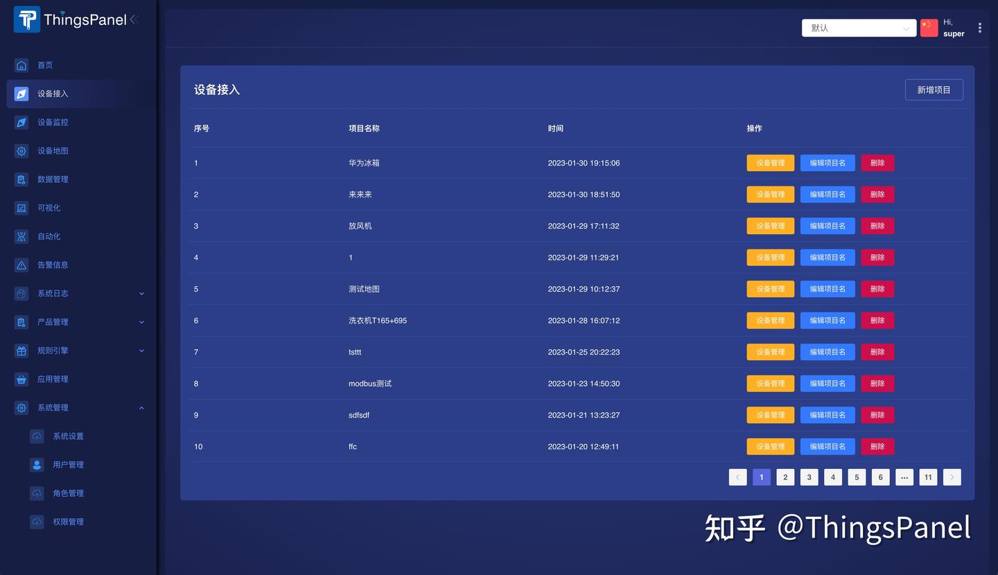 推荐：开源的通用组件化物联网平台-ThingsPanel - 知乎