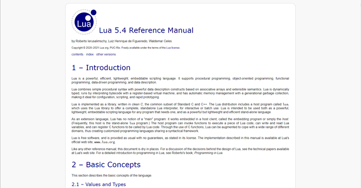 读 Lua Documentation - 知乎