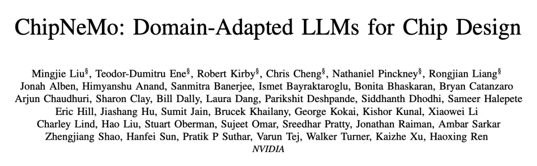 自己卷自己？英伟达发布大模型 ChipNeMo，专为芯片设计定制 - 知乎