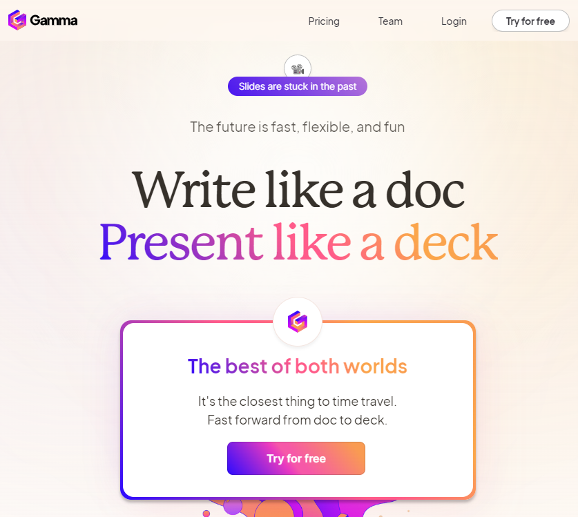 效率工具系列：「模块化」AI PPT幻灯片工具Gamma，让 PPT 和协作文档Notion 合体 - 知乎