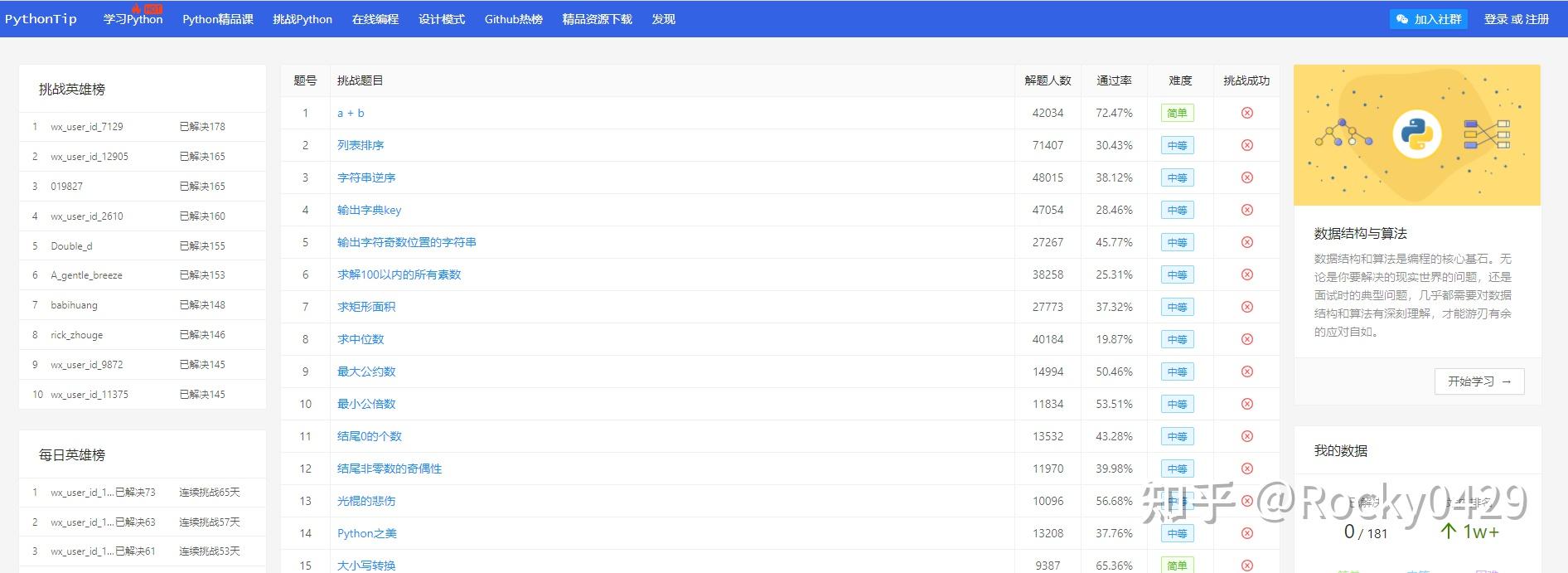 有没有适合新手练习 Python 的做题类网站？ 知乎