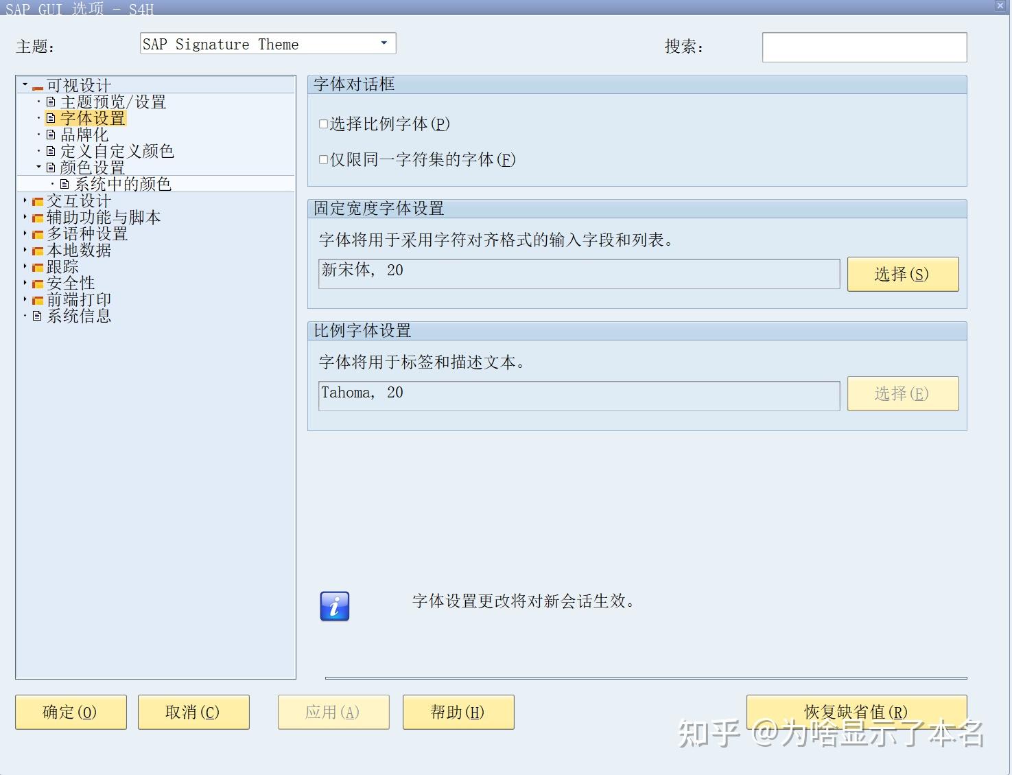 有没有人知道SAP主界面的字体如何变大？ - 知乎
