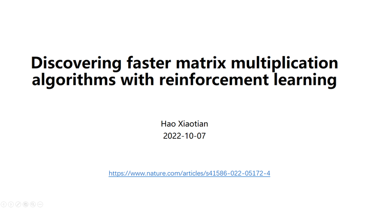 论文分享：Discovering faster matrix multiplication algorithms with reinforcement learning ...