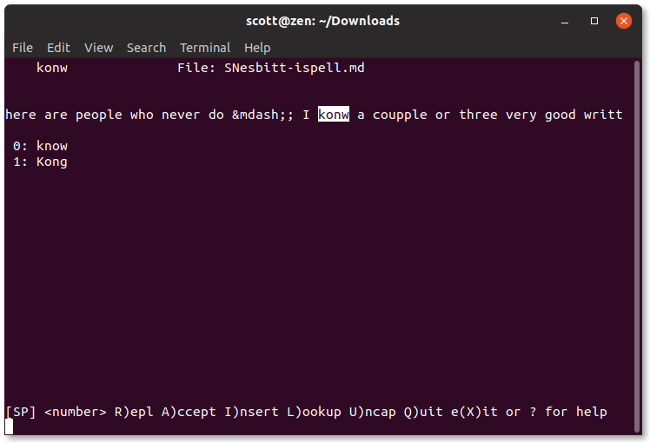 使用 Ispell 在命令行中检查拼写 - 知乎